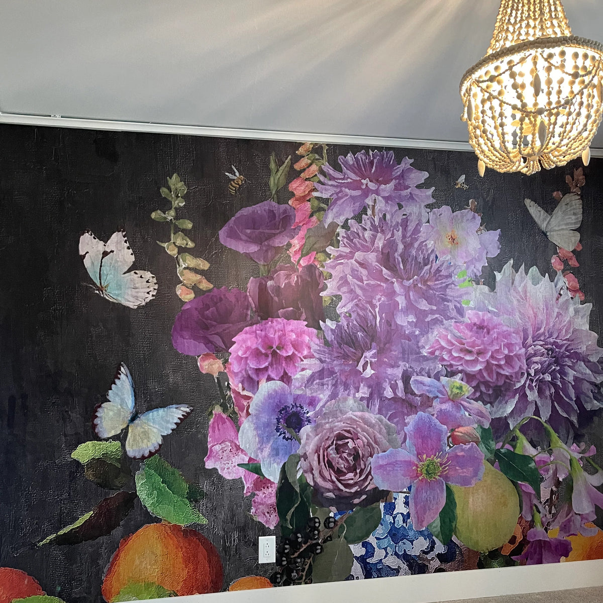 floral statement wallpaper
